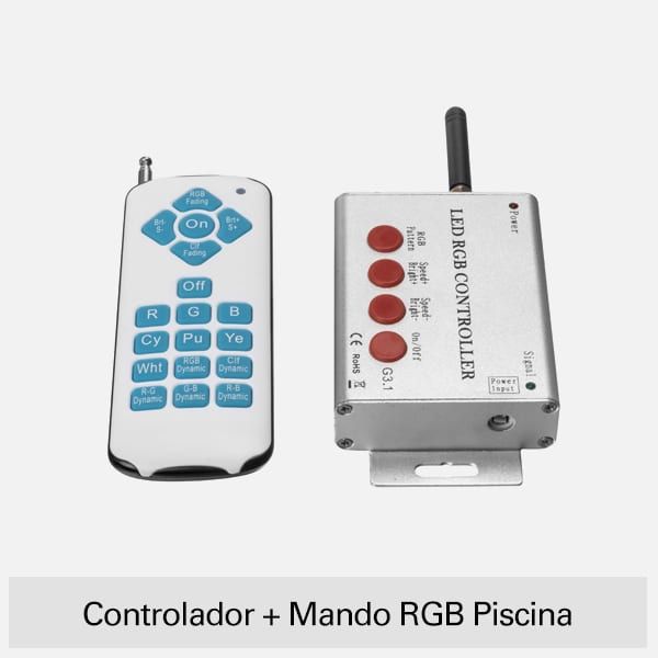 Controlador + Mando RGB Luminaria piscina · CELER